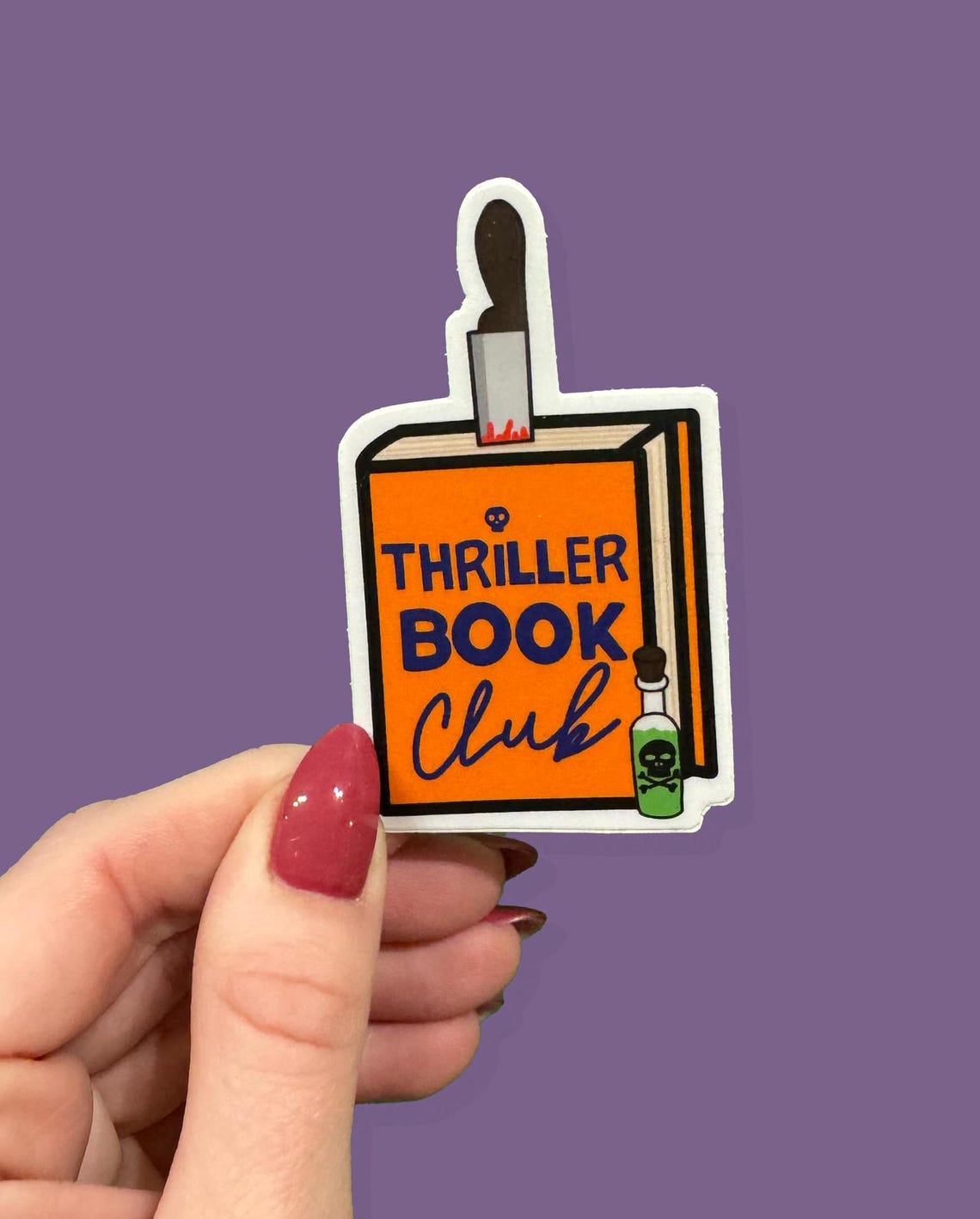 Thriller Book Club Sticker | Spooky Reader Gift - Etsy