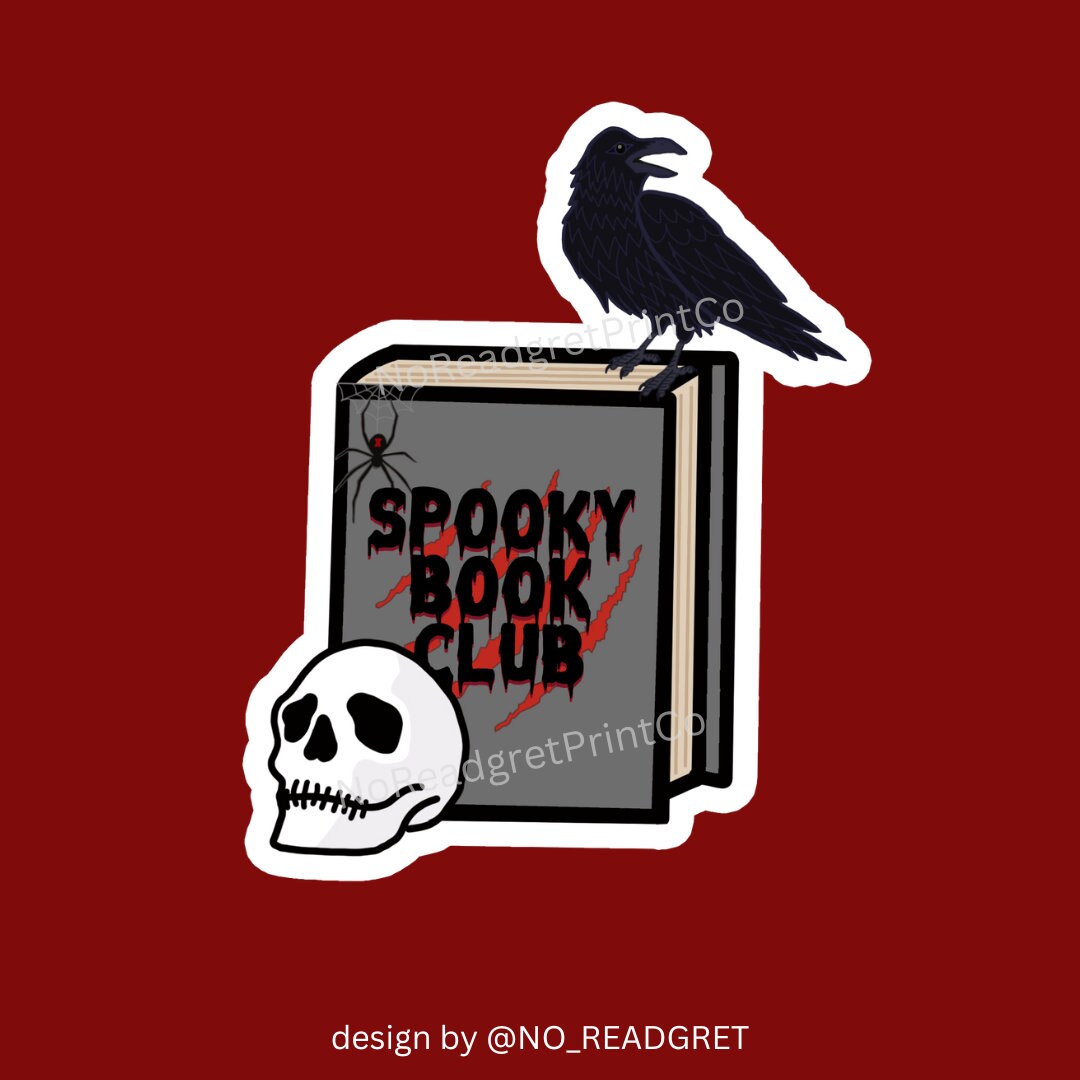 Spooky Book Sticker | Horror Books | Bookish Sticker | Horror Reader Sticker - Etsy