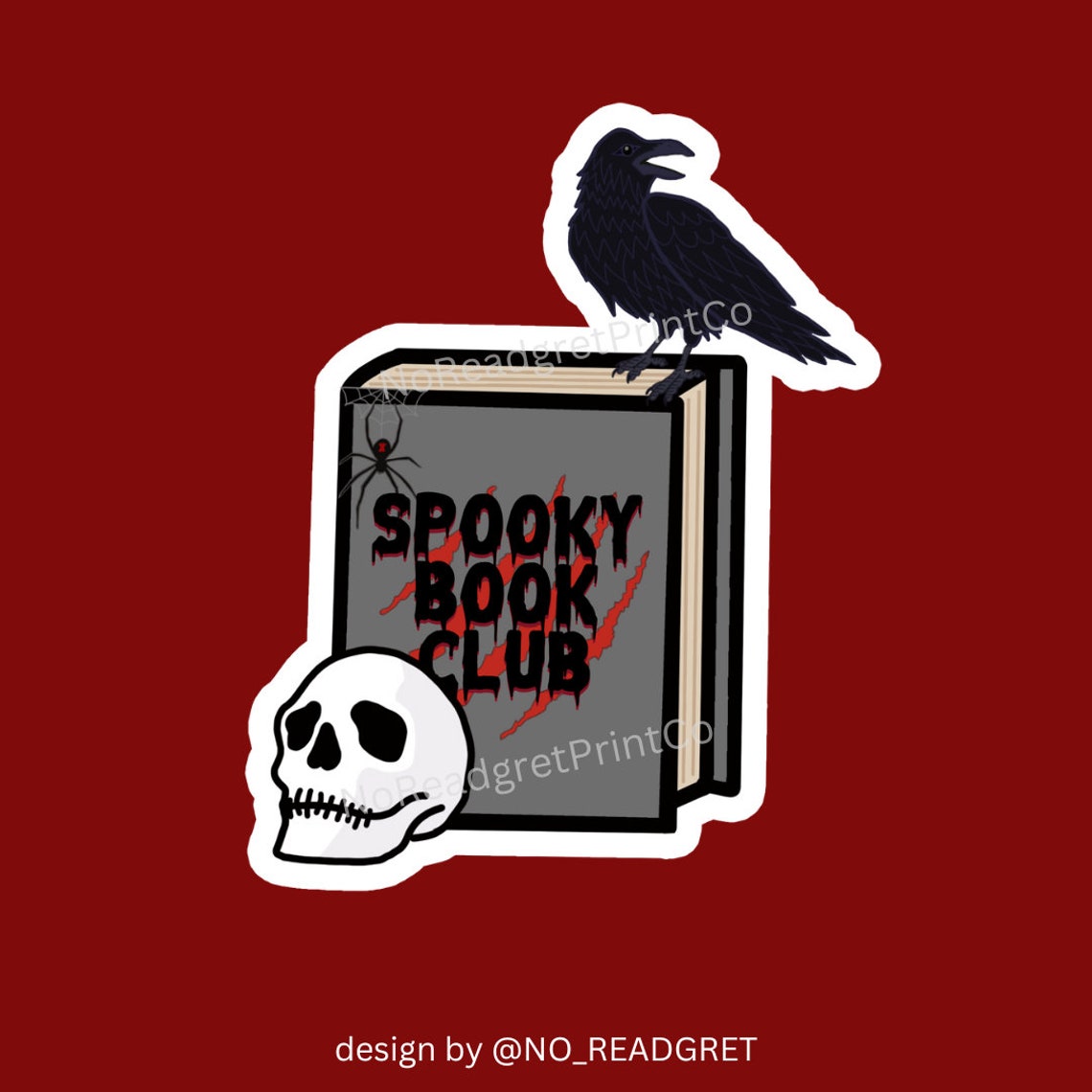 Spooky Book Club Vinyl Sticker | Horror Reader Gift - Etsy