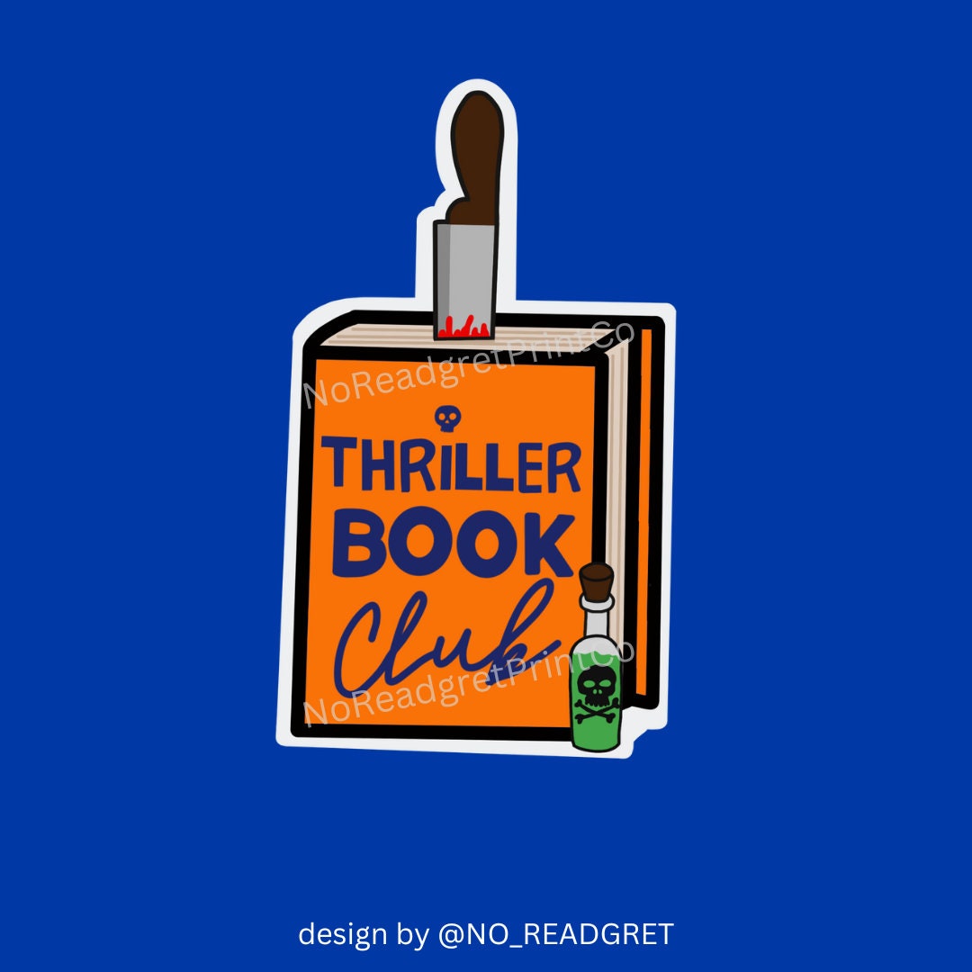 Thriller Book Club Sticker | Spooky Reader Gift - Etsy