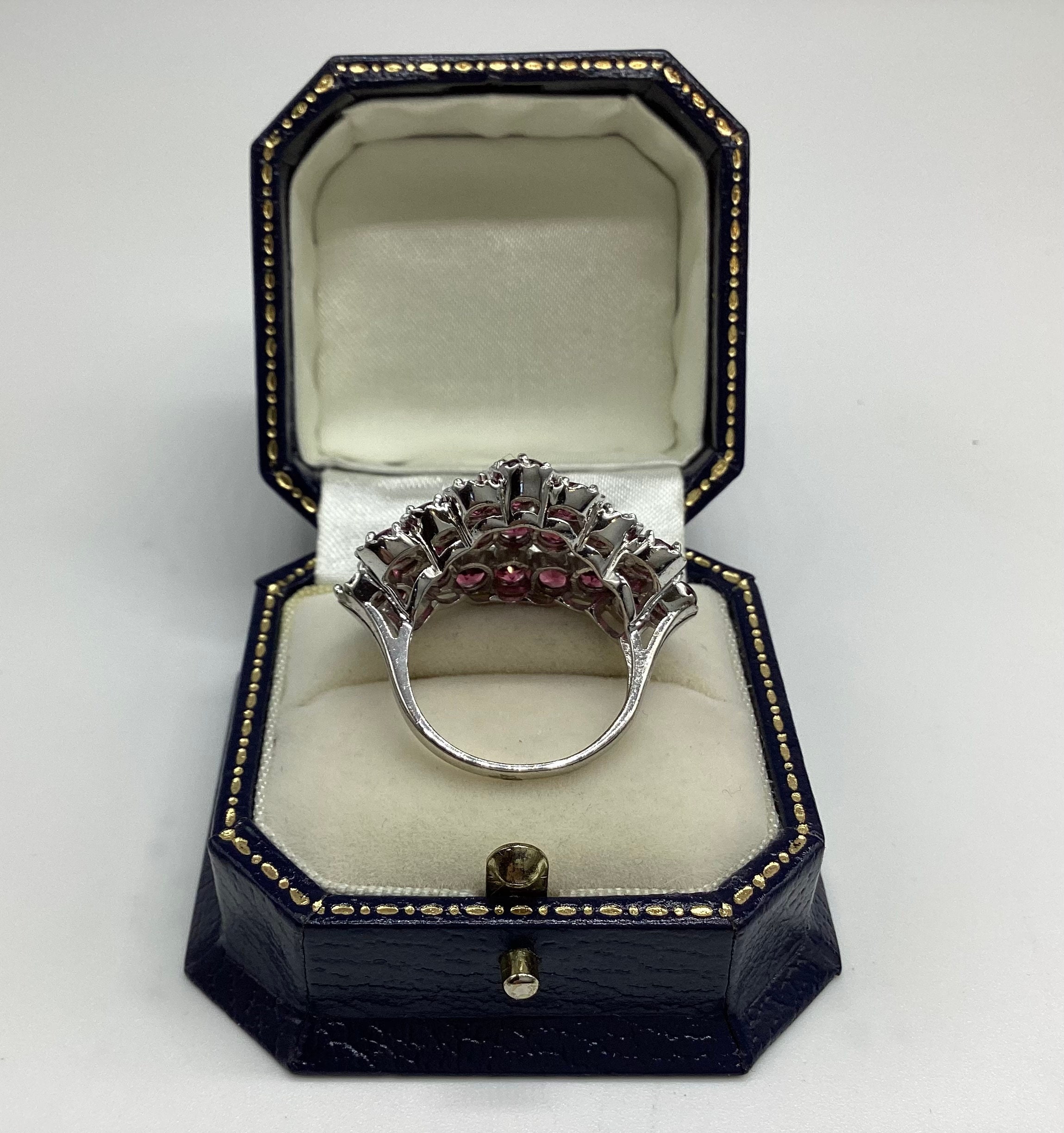 Amethyst Cluster Ring Large Dome Setting Solid 925 Silver February ...