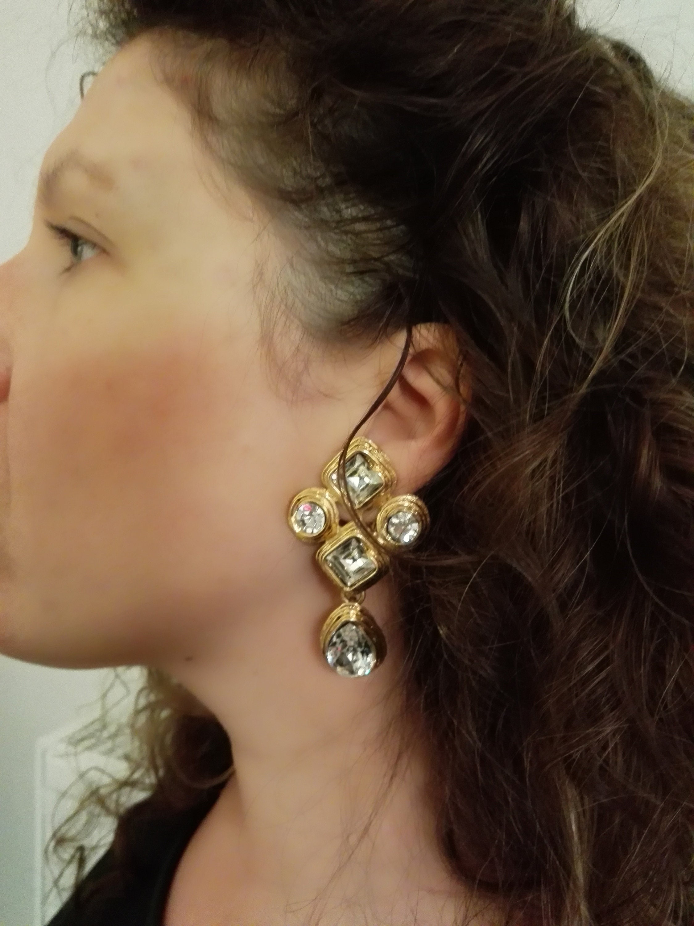 Fabulous Signed Edouard Rambaud Paris Rare Huge Crystal Drop Earrings ...