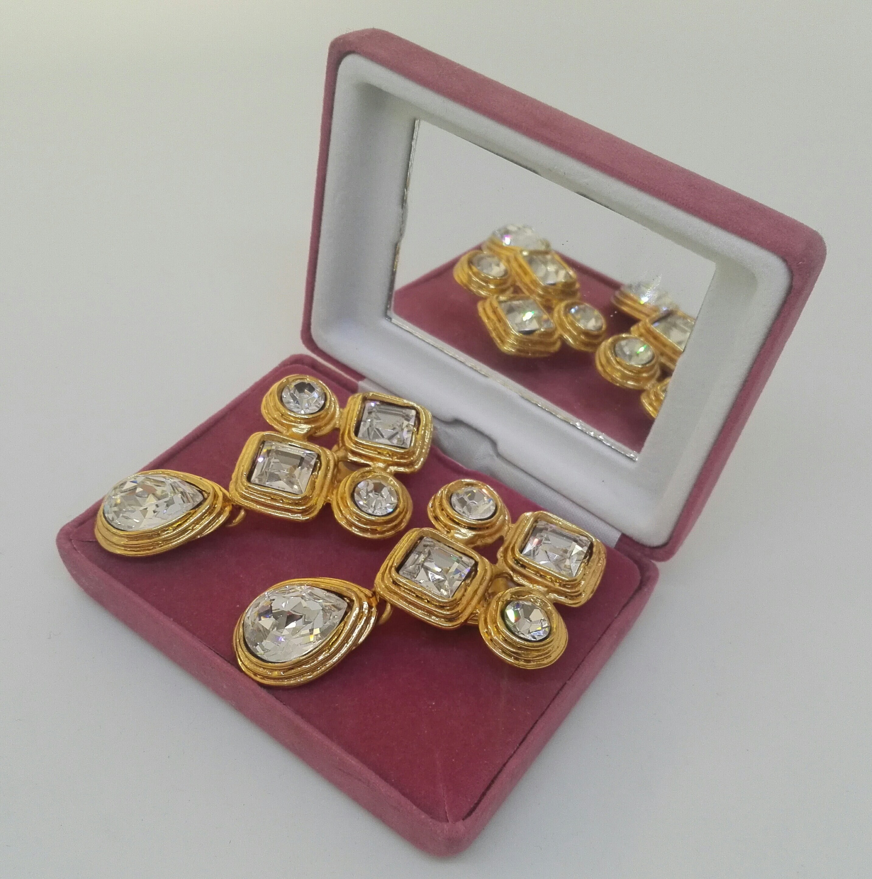 Fabulous Signed Edouard Rambaud Paris Rare Huge Crystal Drop Earrings ...