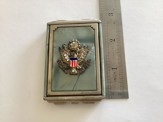 Vintage Girey Compact Large American Crest Celluloid … - Gem