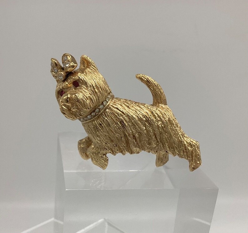 Rare Attwood and Sawyer Scottie Dog Swarovski Crystal Bow - Etsy