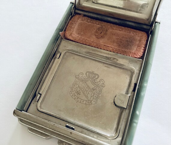 Vintage Girey Compact Large American Crest Celluloid … - Gem