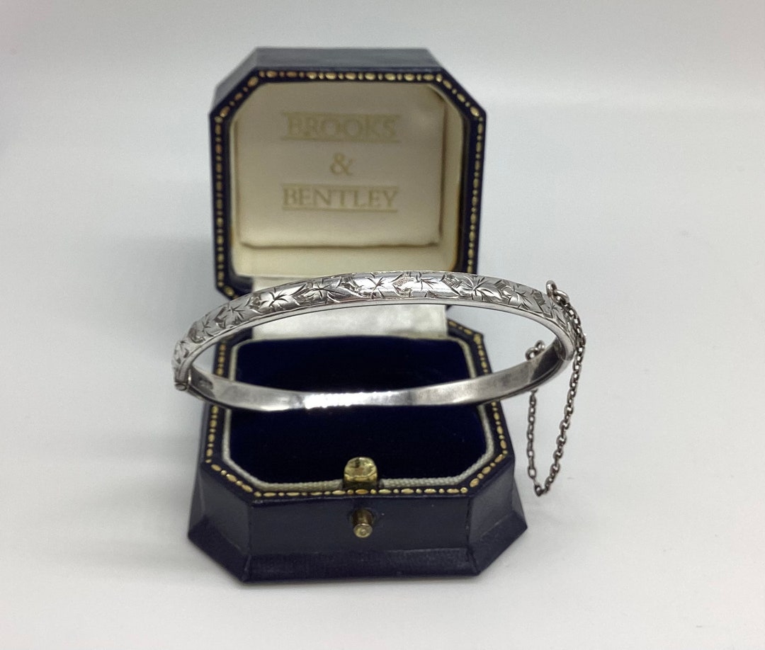 1910 Rare Silver Hinged Bangle Charles Horner Chester Girls True ...