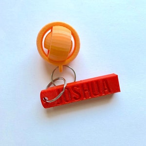 CUSTOM 3D PRINTED Brick Name Keychain keyring Nested Rings - Etsy