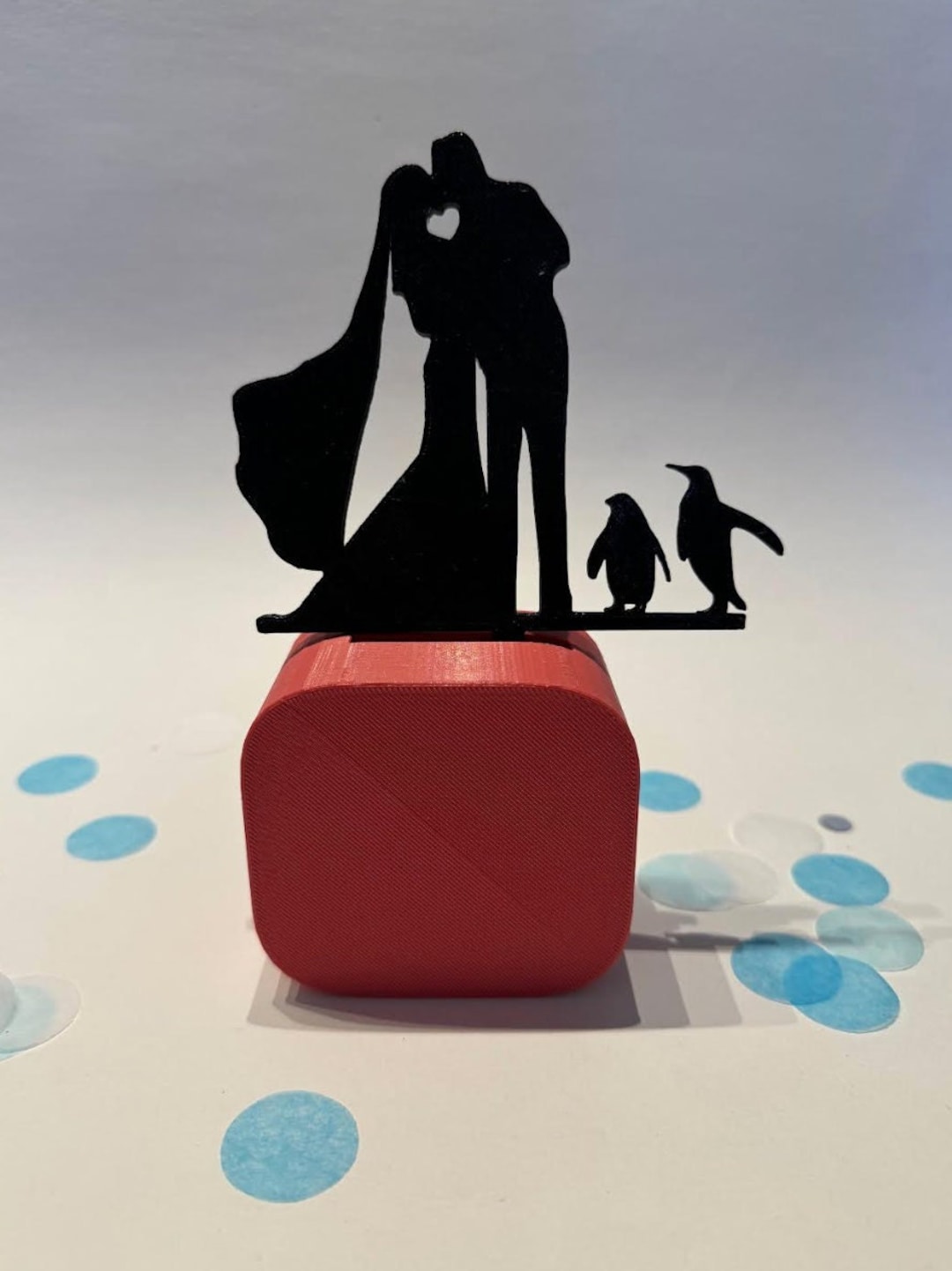 Penguin Wedding Cake Topper Zoo Themed Bride Groom, Animal Cake Topper ...