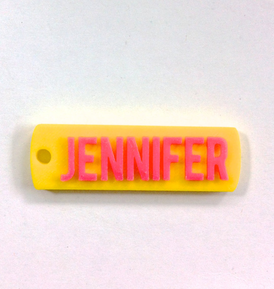Jennifer CUSTOM 3D PRINTED Round Corner Name Keychain (keyring), Favor ...
