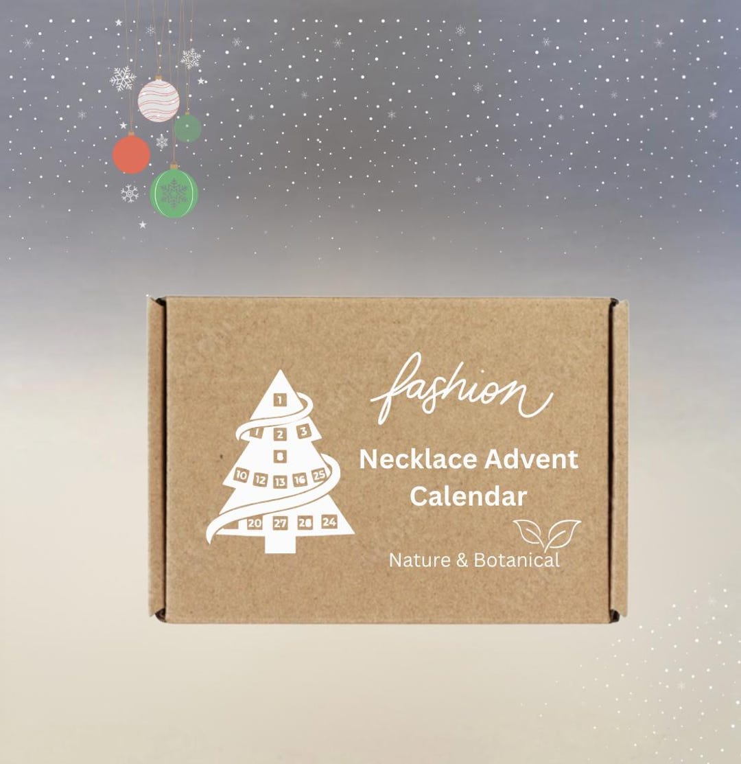 Custom Nature & Botanical Necklace Advent Calendar - 24-day Jewelry ...