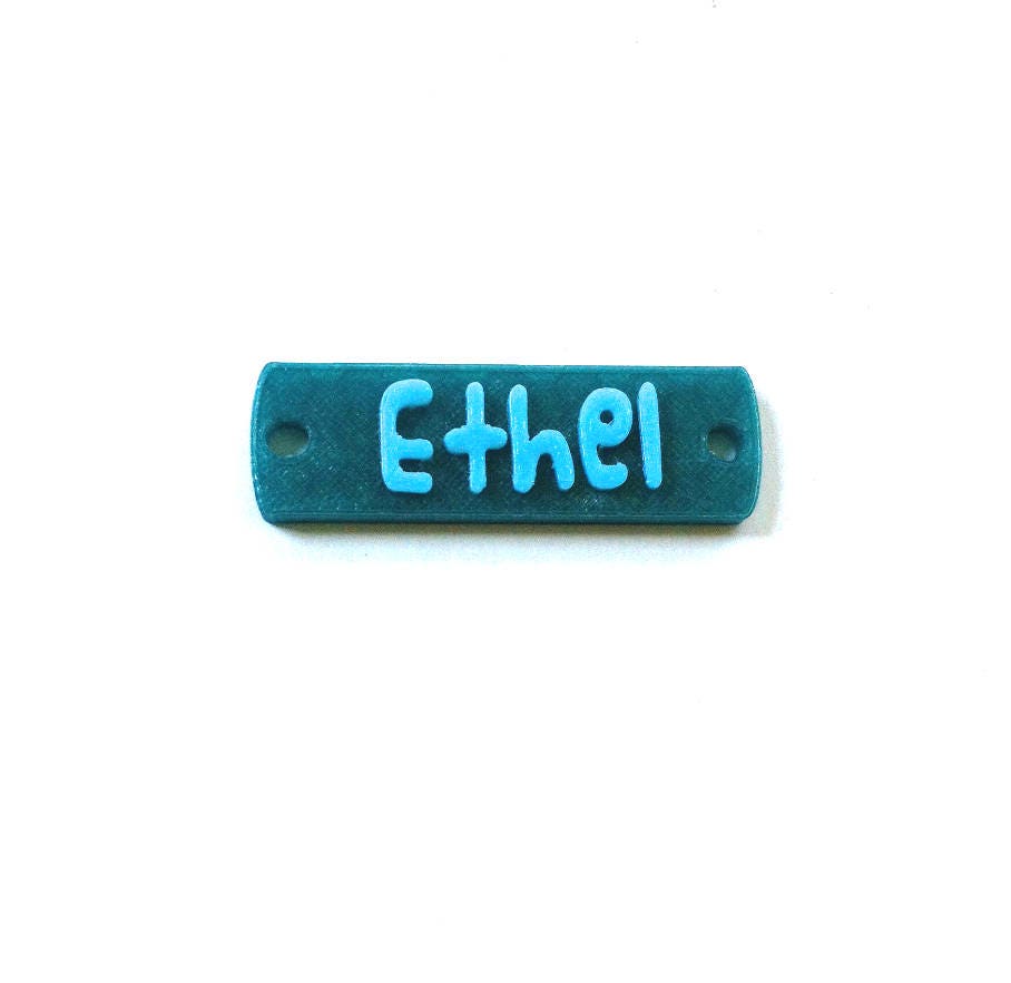 Ethel Crate Name Tag CUSTOM 3D PRINTED Cage Tag Tag - Etsy