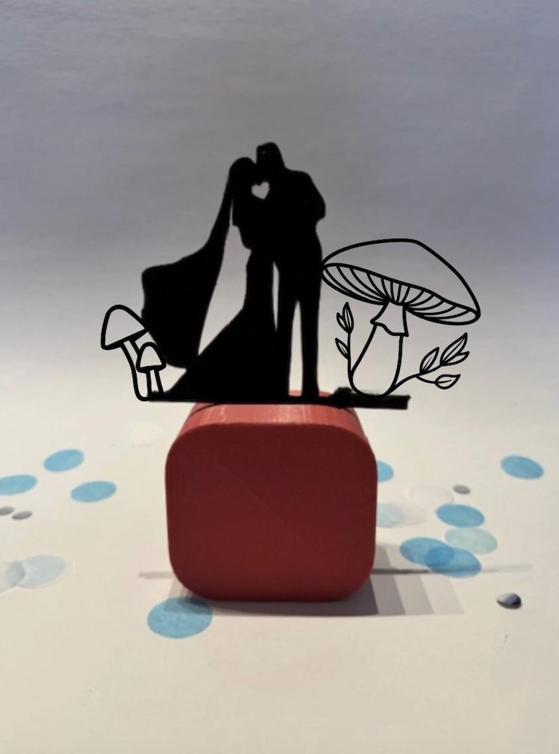 Custom Bride & Groom Wedding Cake Topper – Fairytale Couple With Large ...