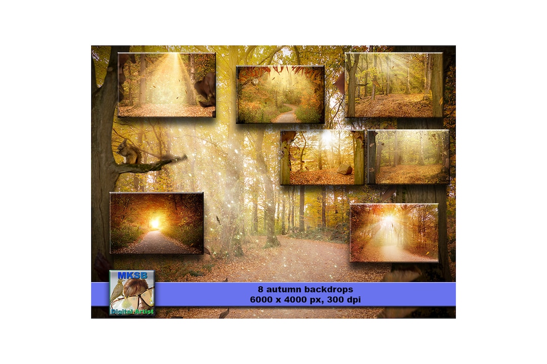 Digital Backdrop. A Great Background Package for Your Autumnal Digiart ...