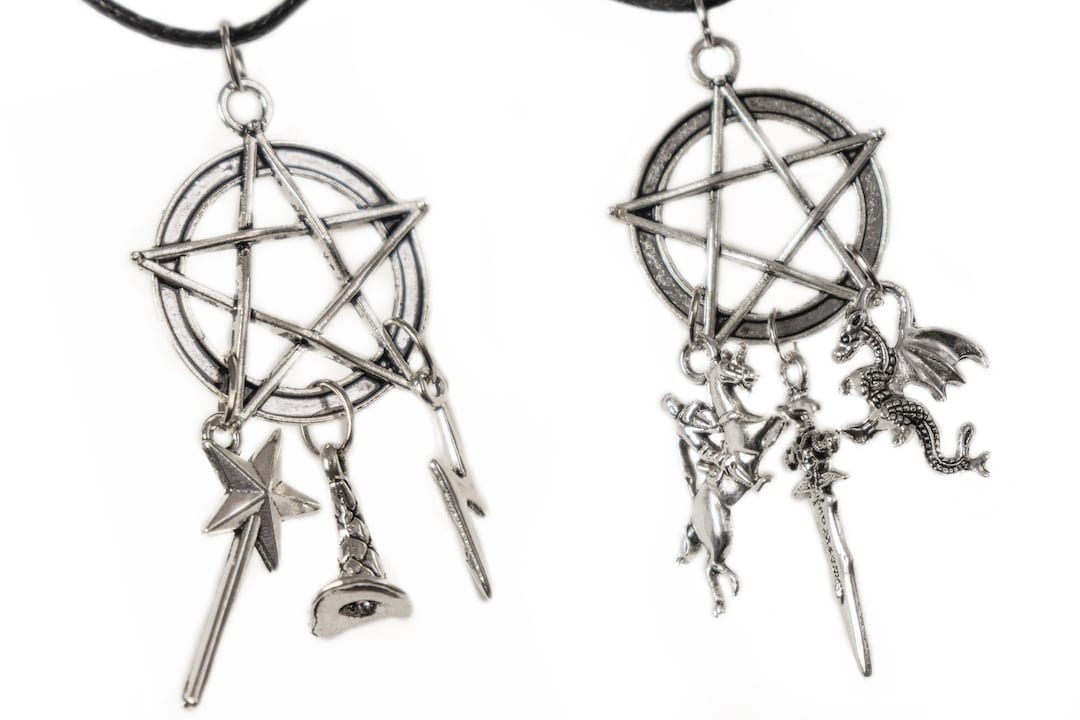 Gothic Pentagram Necklace – Dragon Fighter or Dance of the Witches ...