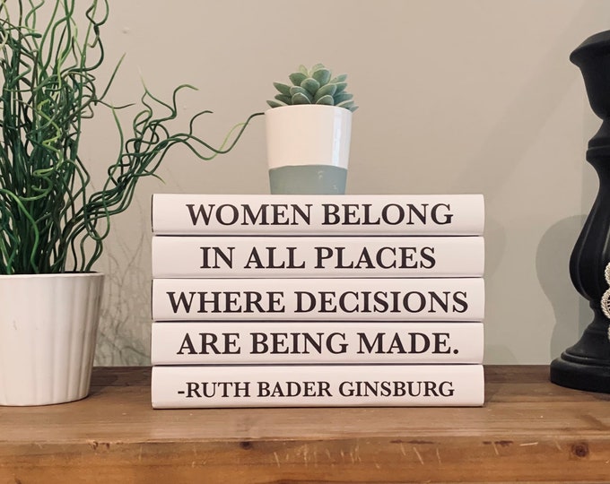 White Decorative Books With Custom Quote /custom Modern Book - Etsy