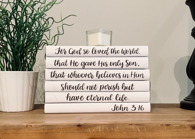 White Decorative Books With Custom Quote /custom Modern Book - Etsy