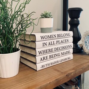 White Decorative Books With Custom Quote /custom Modern Book - Etsy