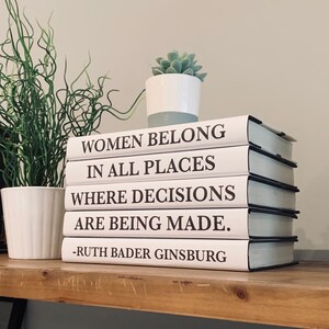 White Decorative Books With Custom Quote /custom Modern Book - Etsy