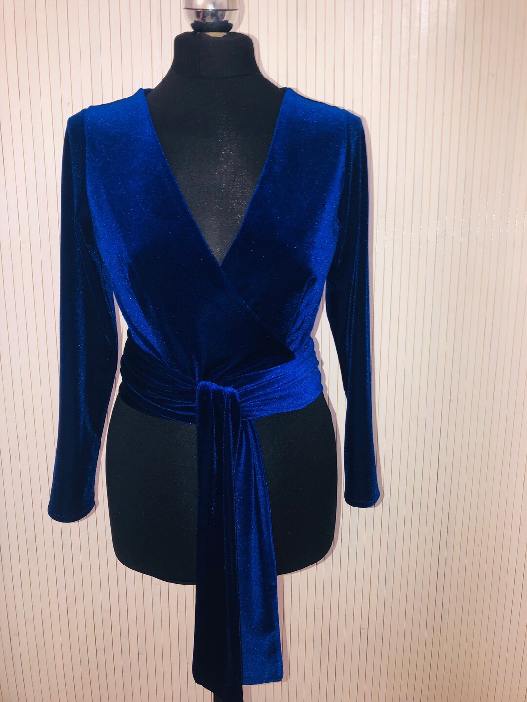 Vera Velvet Top, Velvet Top, Wrap Top - Etsy