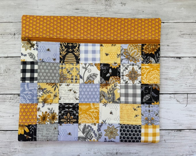 Honey & Lavender Patchwork Project Bag - Etsy