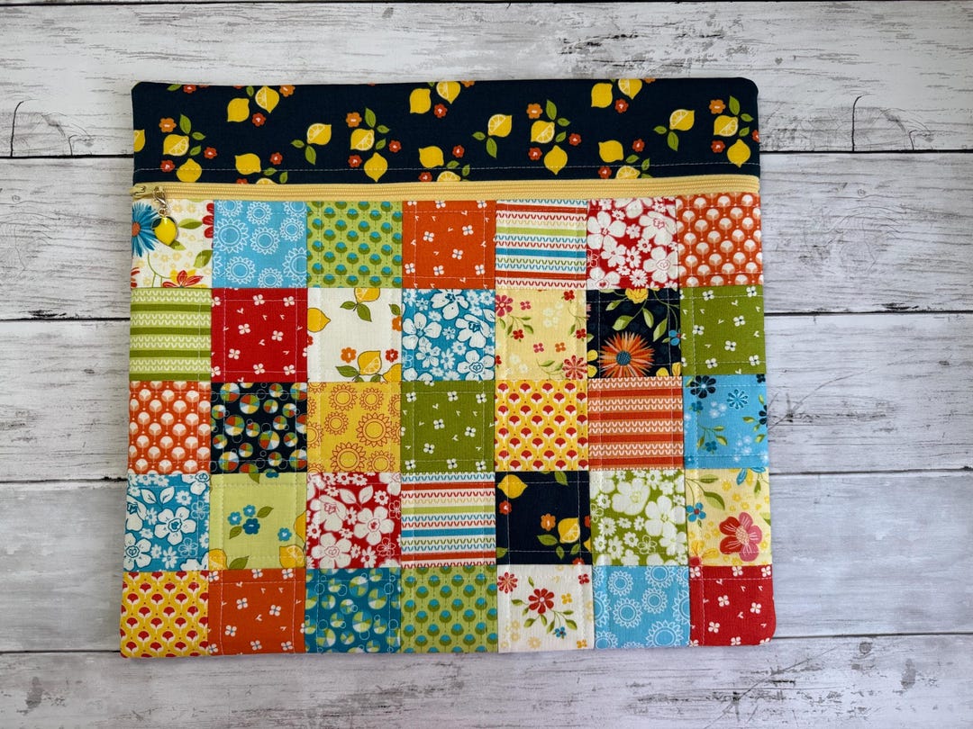 Here Comes the Sun Patchwork Project Bag - Etsy