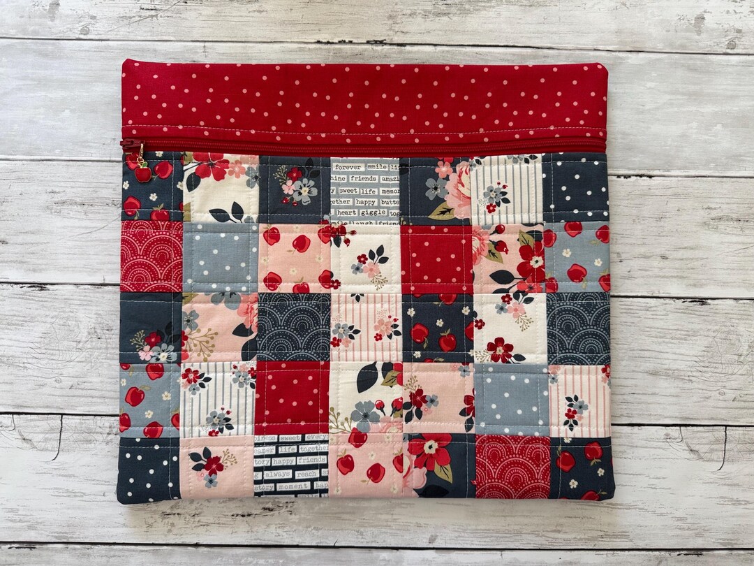 Vintage Charm Patchwork Project Bag - Etsy