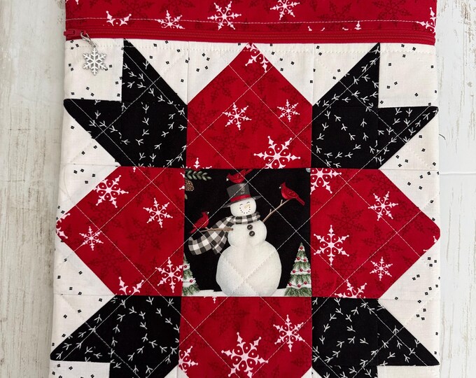 Winter Friends Snowman TALL Quilt Block Project Bag - Etsy