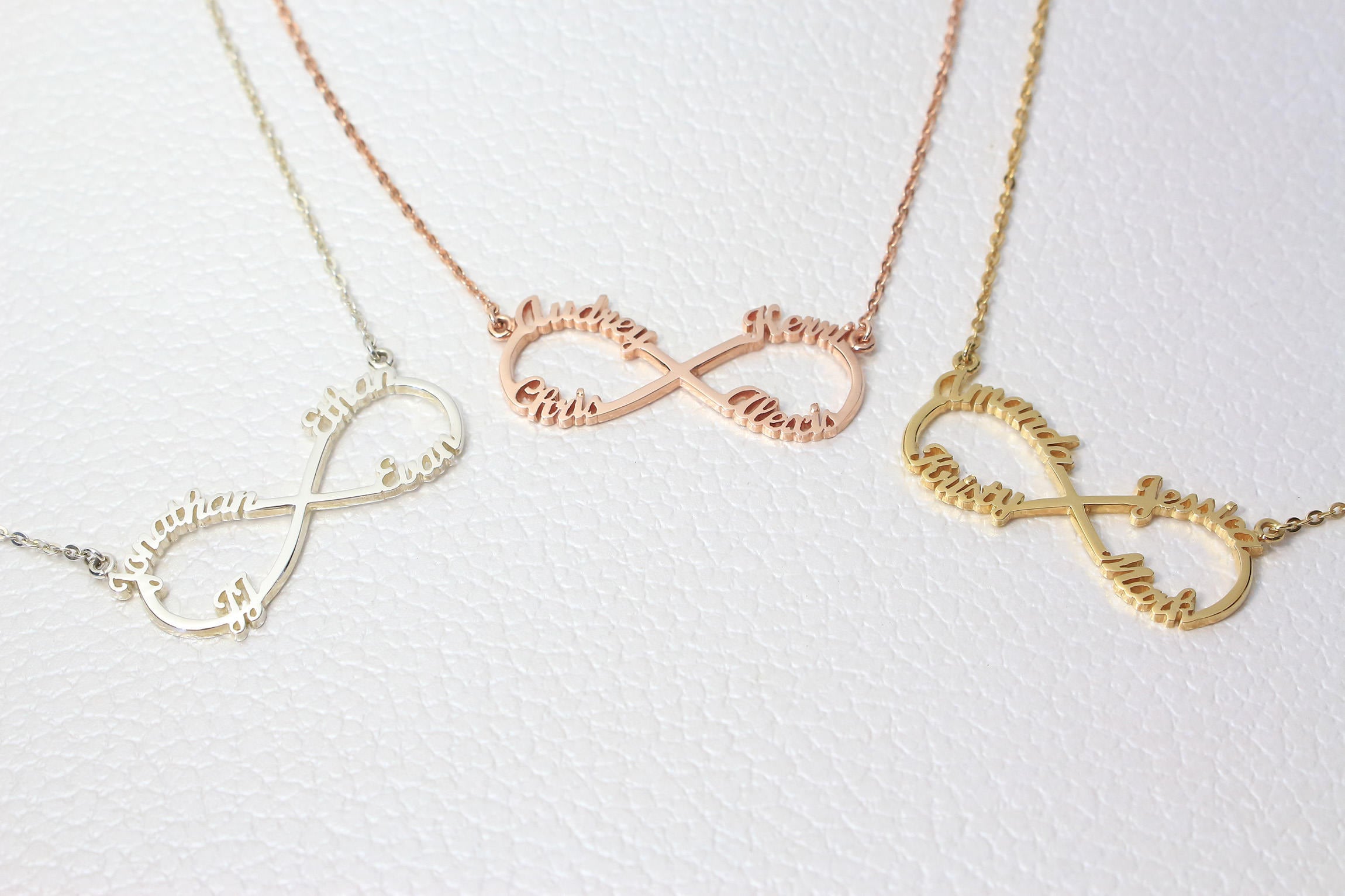 Infinity Name Necklace - Silver Infinity Necklace - Personalized Name ...