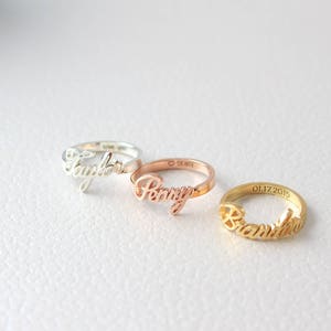 Custom Name Ring With Personalized Band - Engraved Ring - Personalized ...