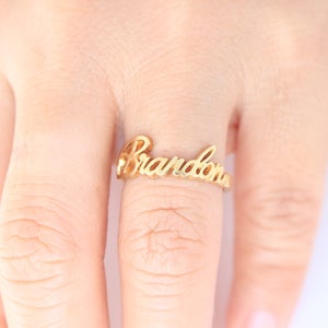 Custom Name Ring With Personalized Band - Engraved Ring - Personalized ...