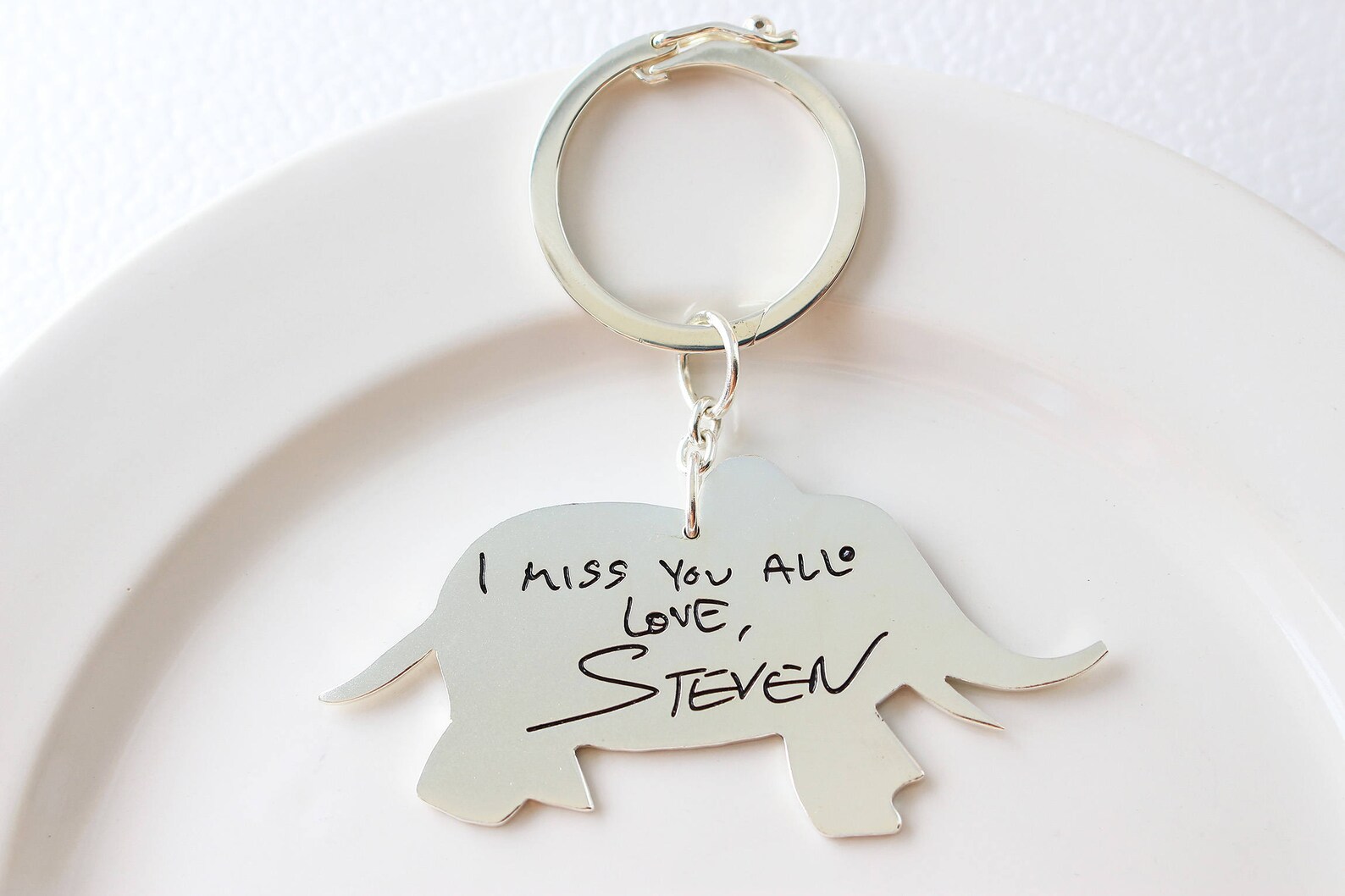 Handwriting Keychain Personalized Signature Keychain | Etsy