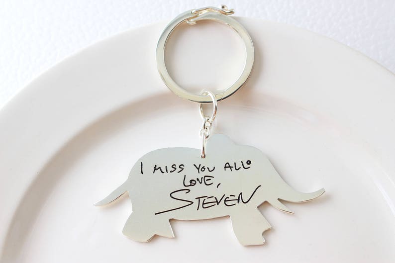 Handwriting Keychain Personalized Signature Keychain | Etsy