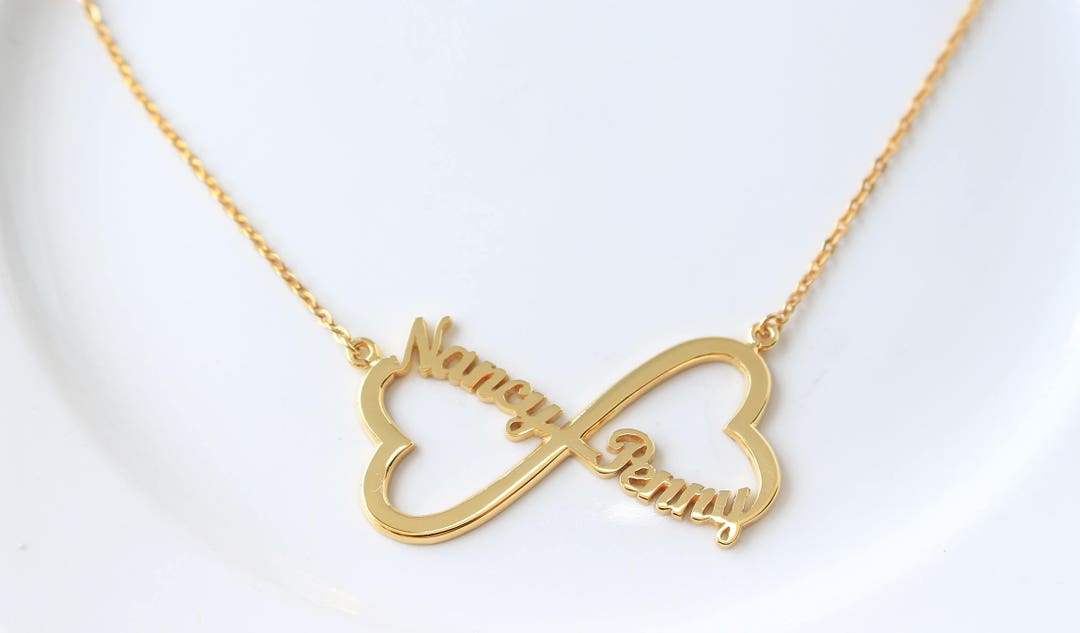 Infinity Name Necklace - Silver Infinity Necklace - Personalized Name ...