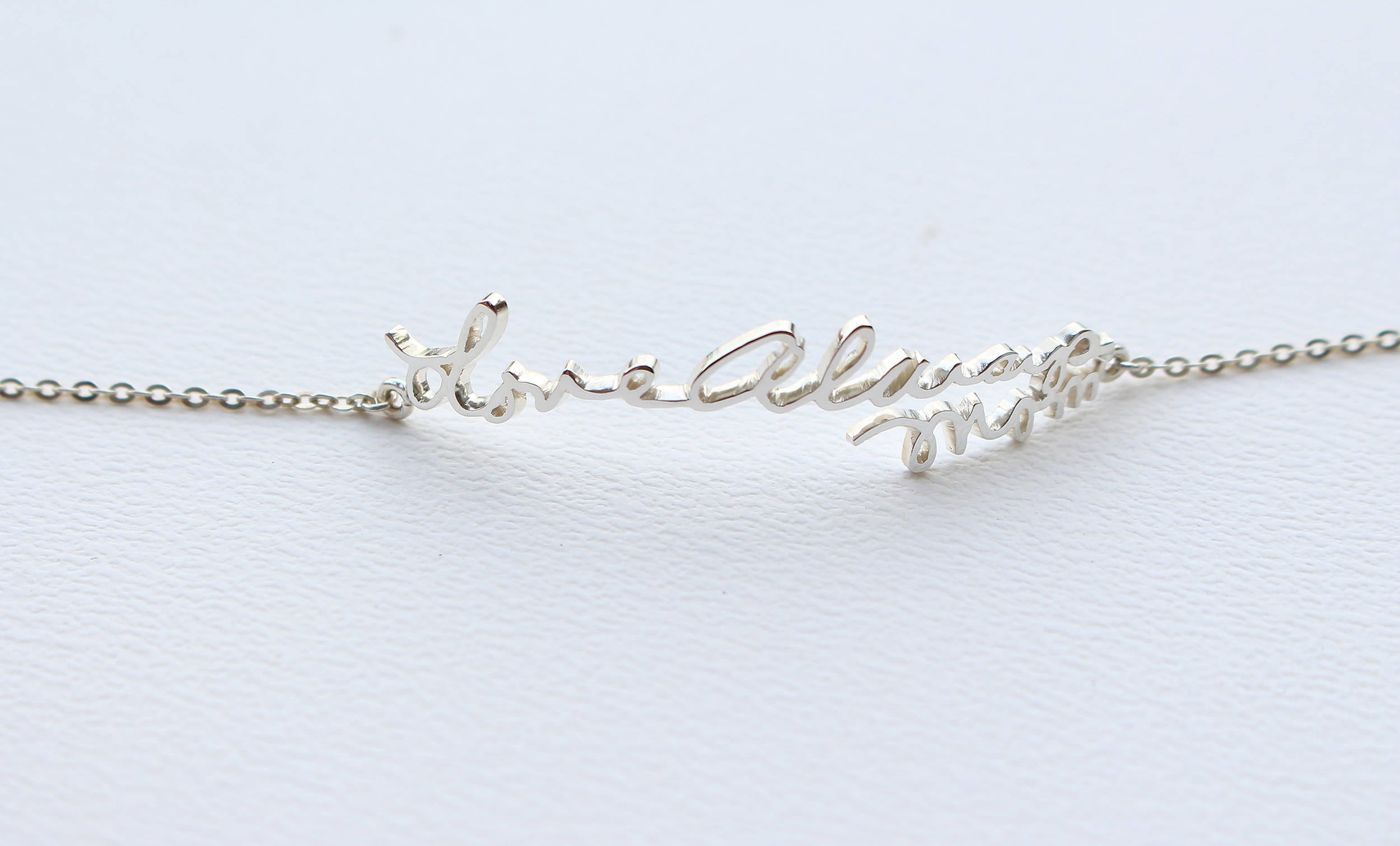 Signature Bracelet in Sterling Silver Handwriting Keepsake | Etsy