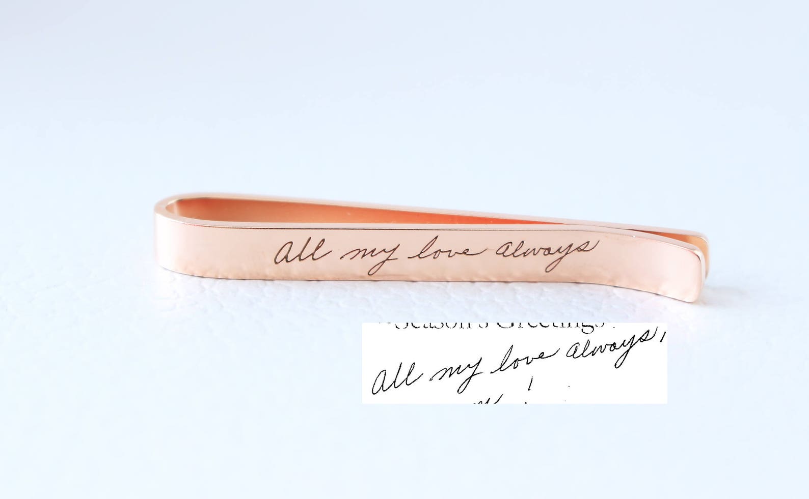 Actual Handwriting Tie Bar - Personalized Signature Tie Clip ...