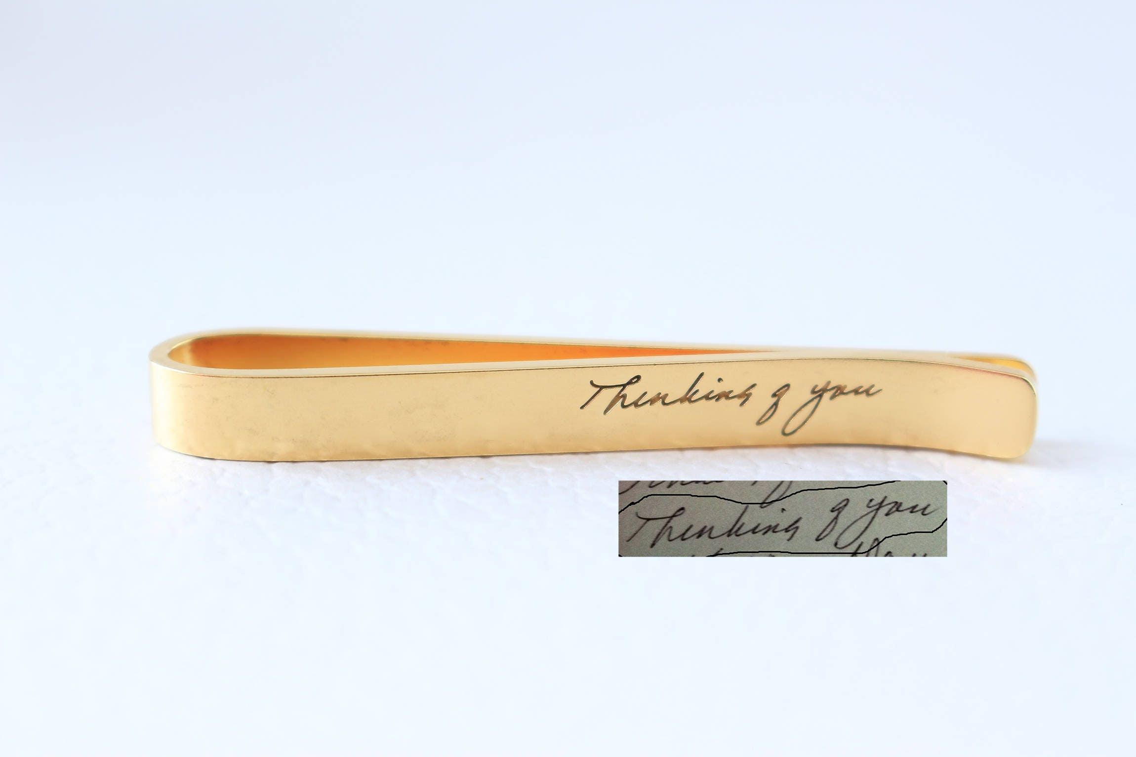 Actual Handwriting Tie Bar - Personalized Signature Tie Clip ...