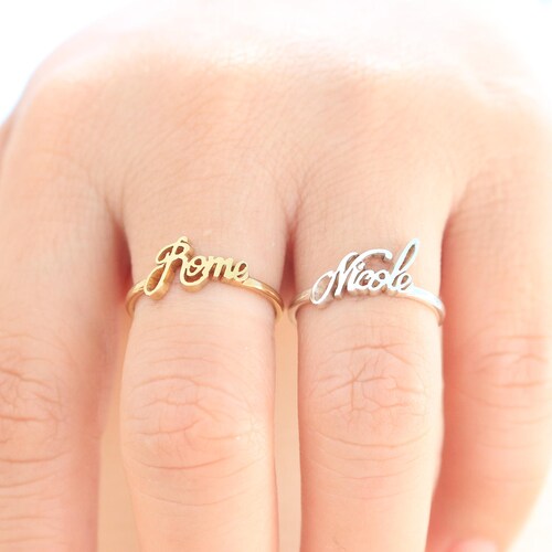 Personalized Name Ring Keepsake Jewelry in Sterling Silver - Etsy