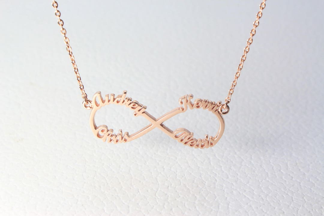 Infinity Name Necklace - Silver Infinity Necklace - Personalized Name ...