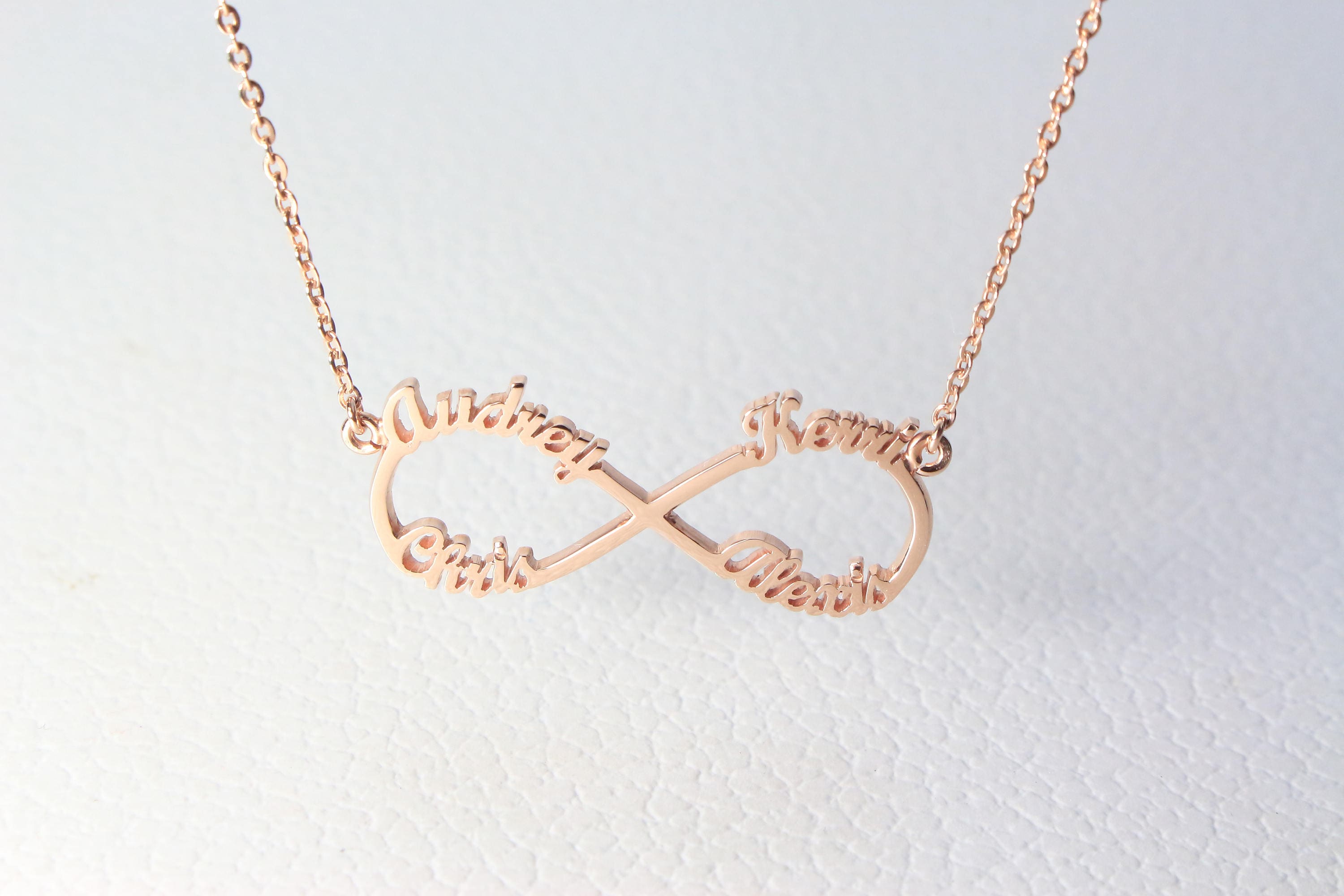Infinity Name Necklace - Silver Infinity Necklace - Personalized Name ...