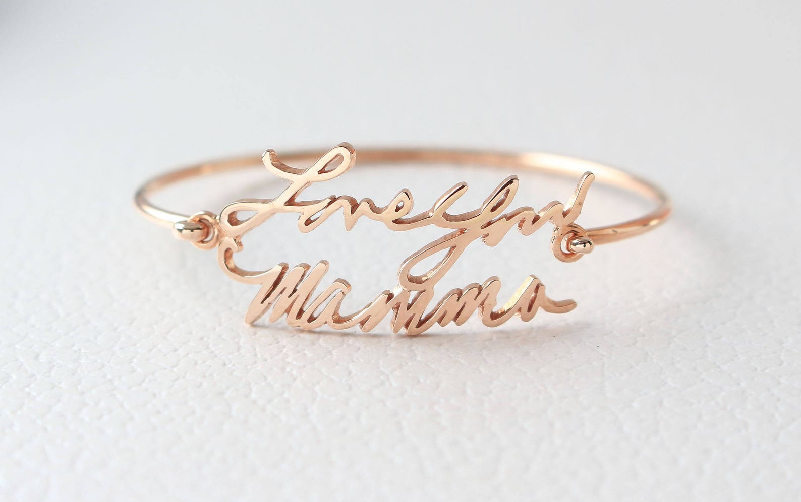 Signature Bracelet in Sterling Silver - Handwriting Keepsake Bracelet ...