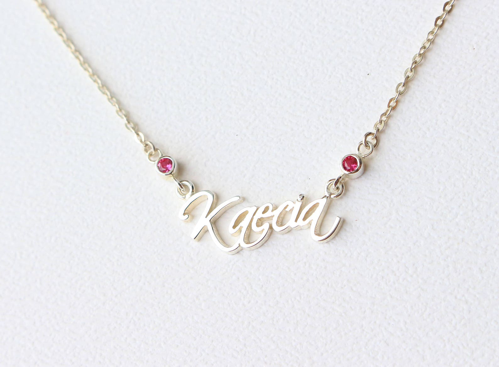 Custom Name Necklace With Birthstone - Personalized Name Jewelry ...