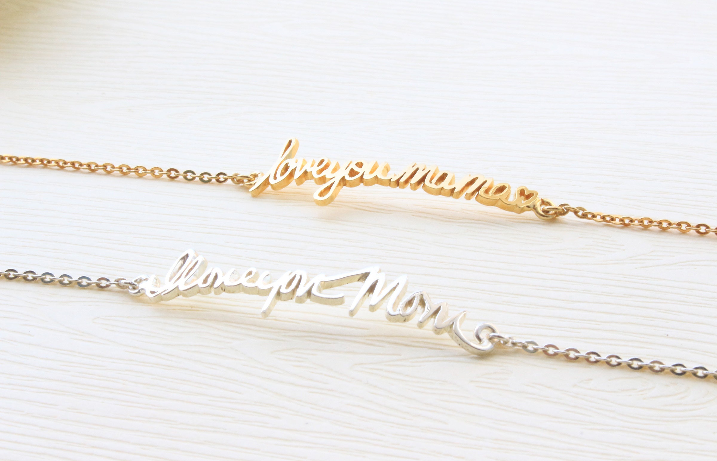 Signature Bracelet in Sterling Silver Handwriting Keepsake | Etsy