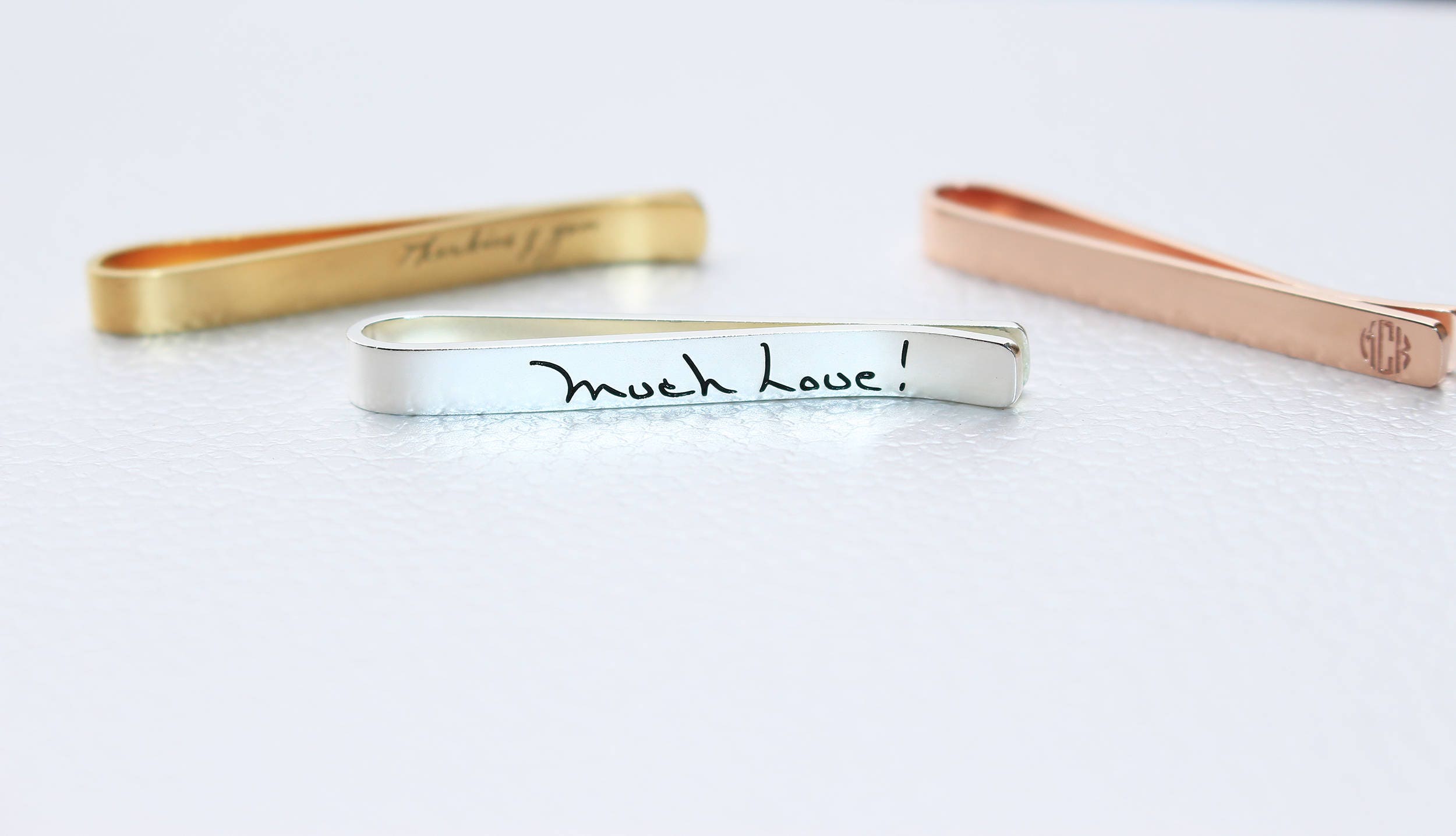 Actual Handwriting Tie Bar - Personalized Signature Tie Clip ...