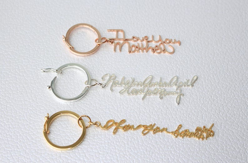 Handwriting Keychain Personalized Signature Keychain - Etsy