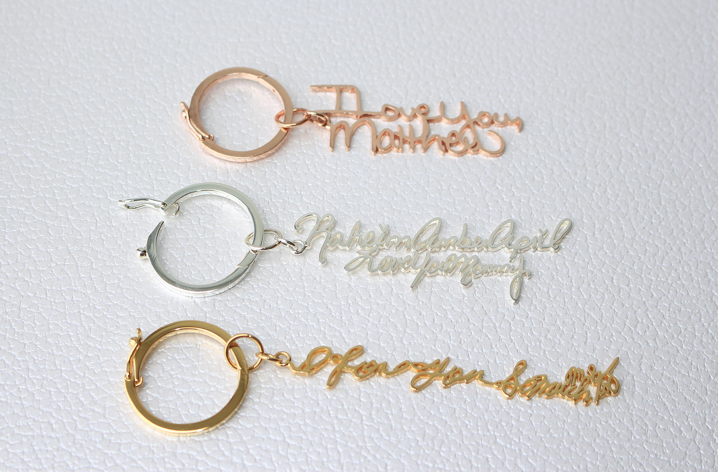 Handwriting Keychain - Personalized Signature Keychain - Keepsake ...