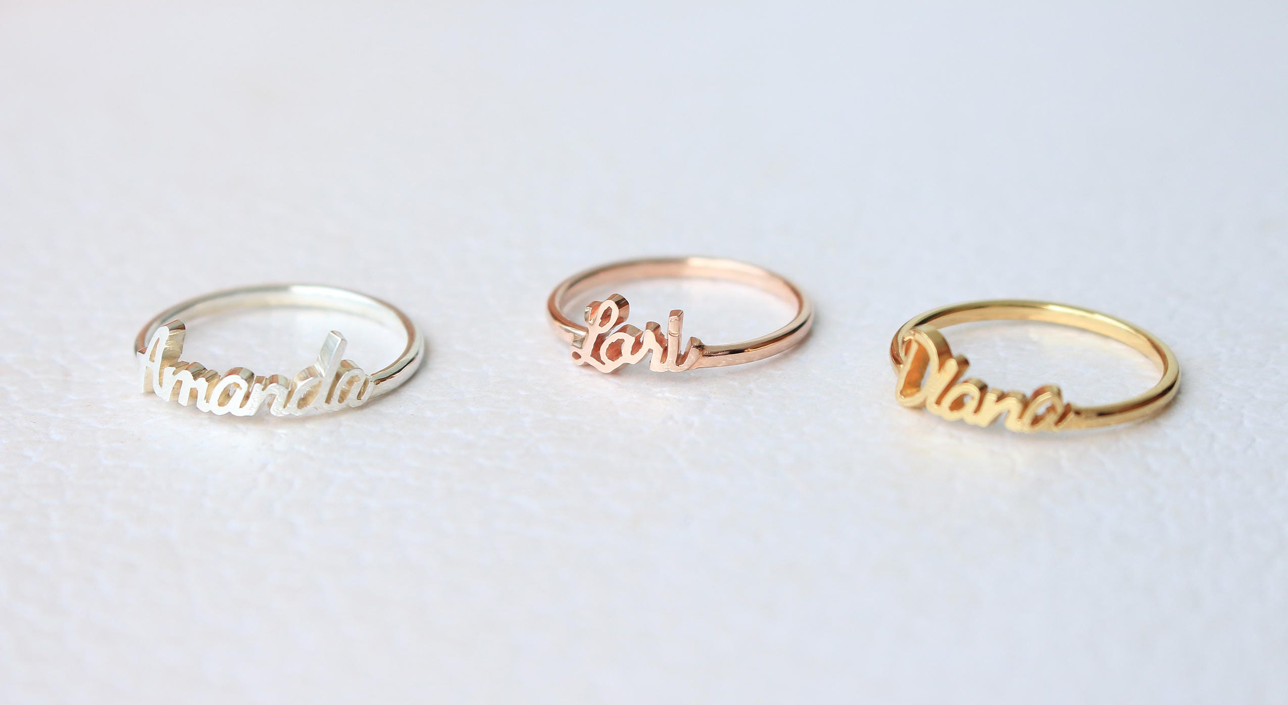 Personalized Name Ring Keepsake Jewelry in Sterling Silver - Etsy