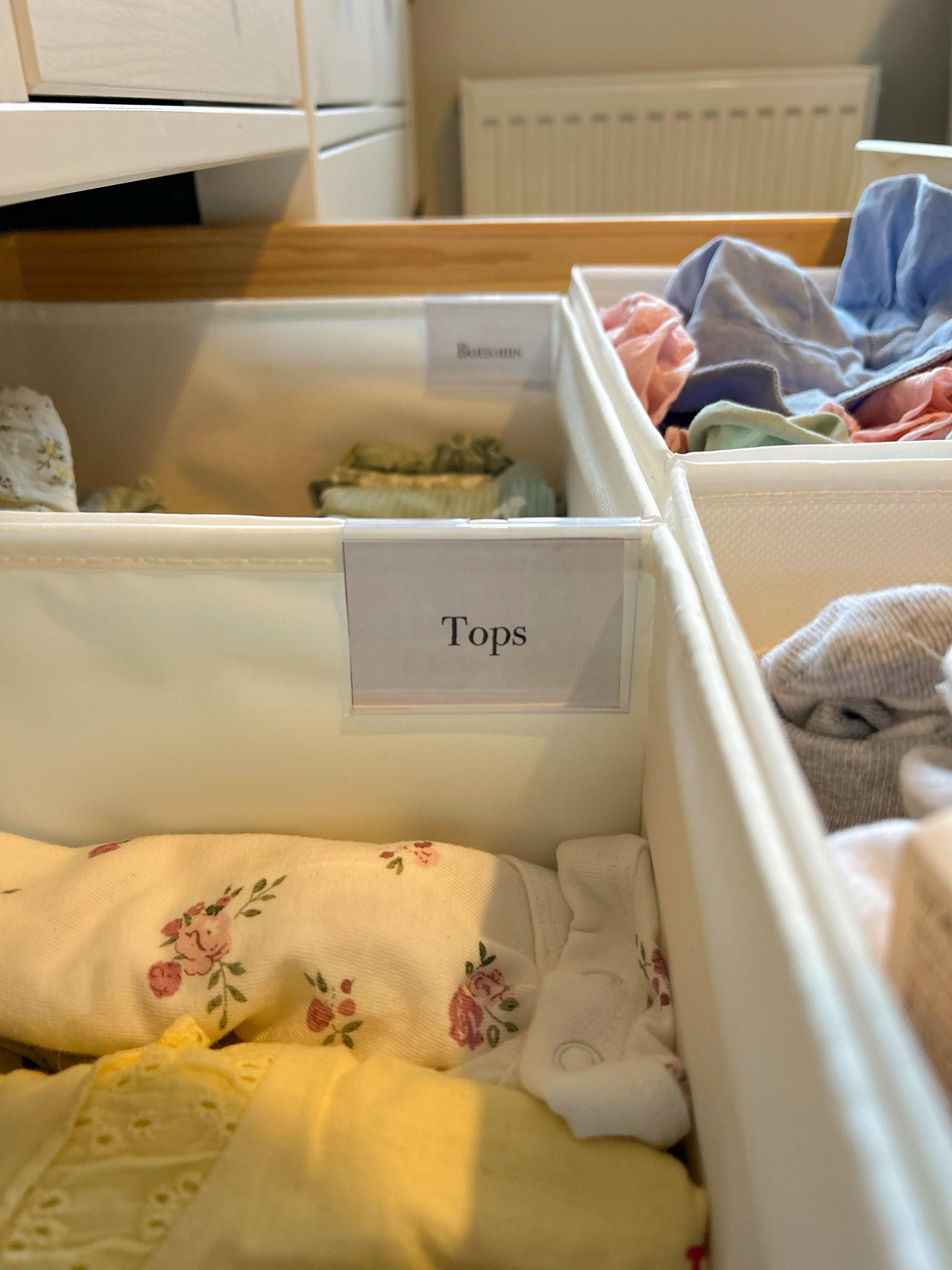 Nursery Drawer Labels - Newborn Organisation - DIGITAL FILE - Instant ...