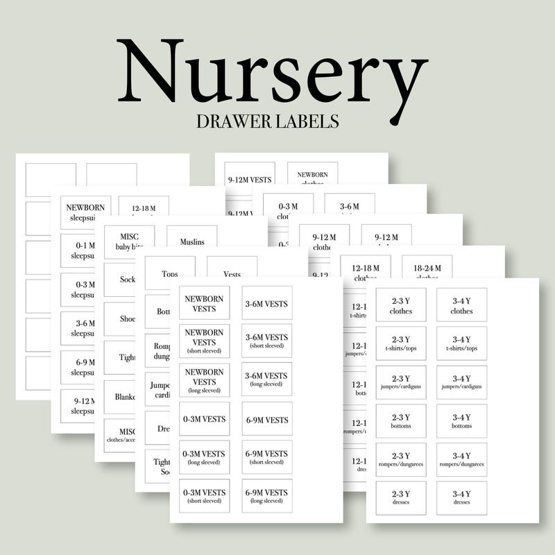 Nursery Labels - Etsy