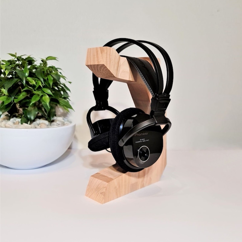Wood Headphone Stand - Etsy